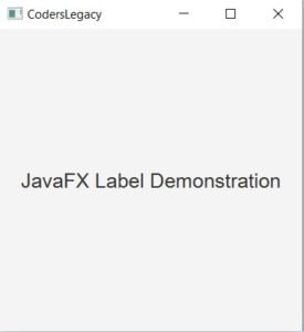 JavaFX Label - CodersLegacy