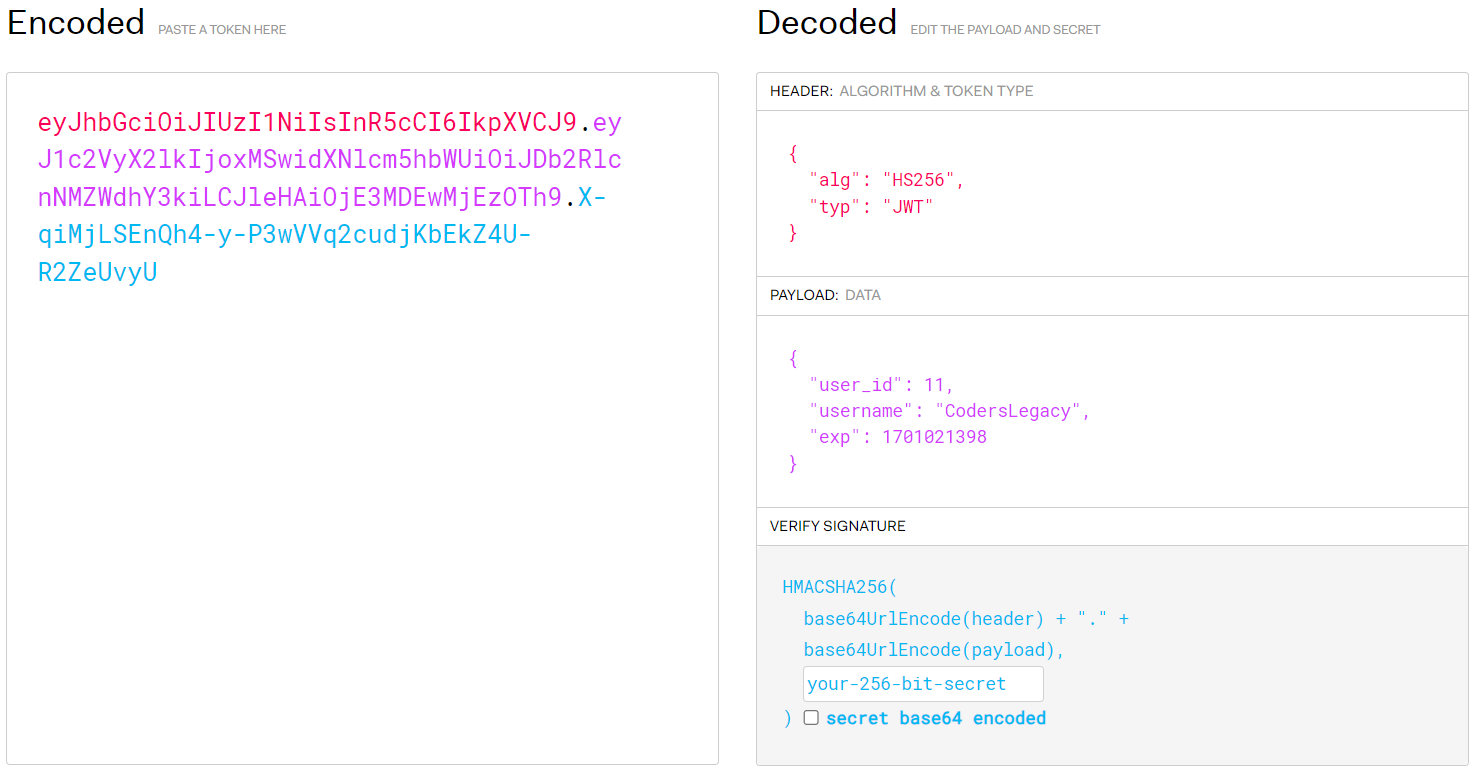 Pyjwt Tutorial Token Authentication In Python Coderslegacy
