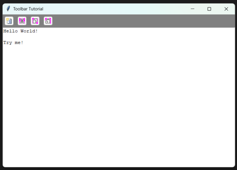 How to create a Quick-Access Toolbar in Tkinter - CodersLegacy